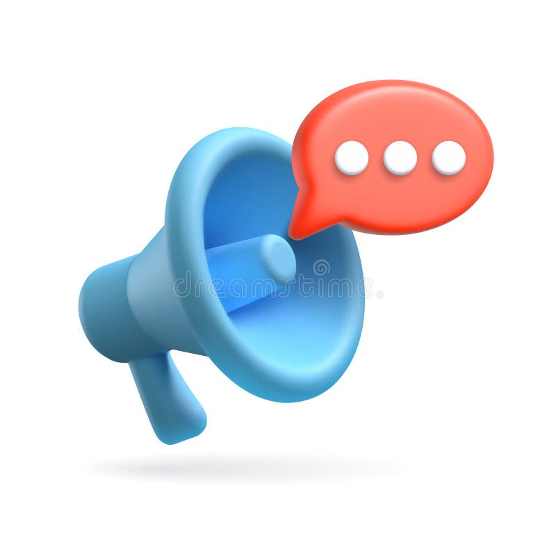 Realistic 3d Megaphone Icon. Stock Vector - Illustration of ...