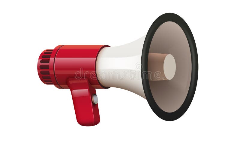 Realistic 3d Megaphone or Loudspeaker. Stock Vector - Illustration of ...