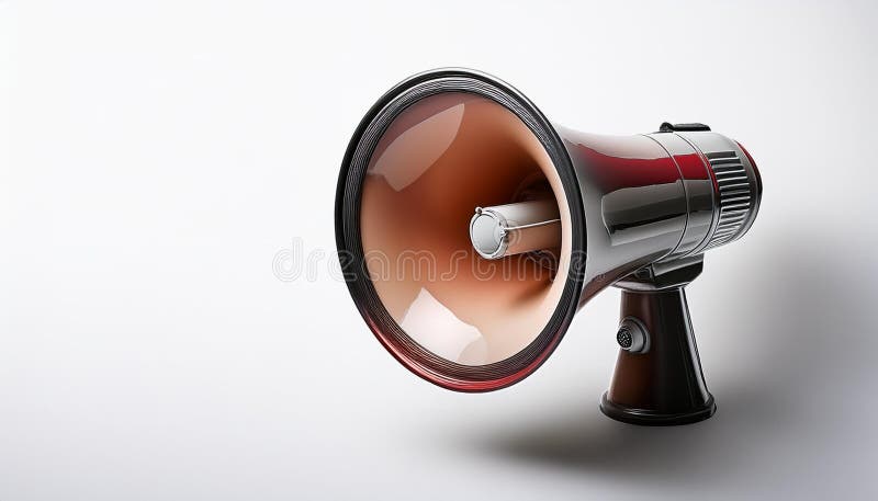 Realistic 3d Megaphone on White Background PNG Stock Illustration ...