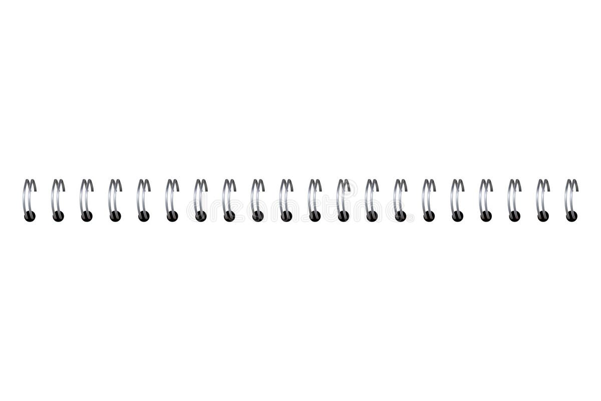 Spiral Notebook Metal Spring Stock Illustrations – 357 Spiral Notebook ...