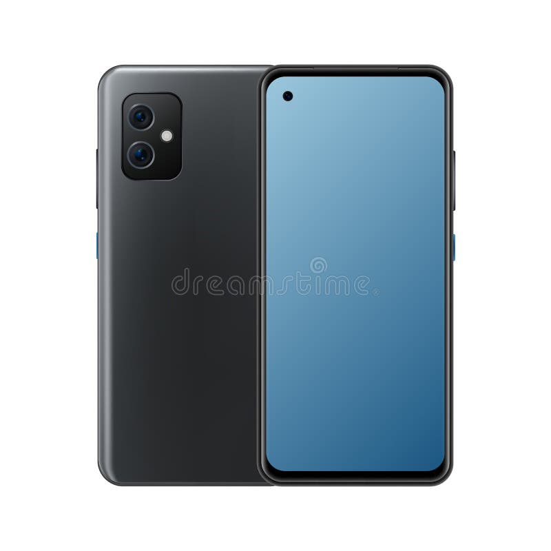 Realistic 3D Mock-up Smartphone. Front and Back View Stock Vector ...