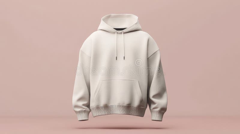 Realistic 3D Mockup of Oversized Hooded Sweatshirt for Print Design, 3D ...