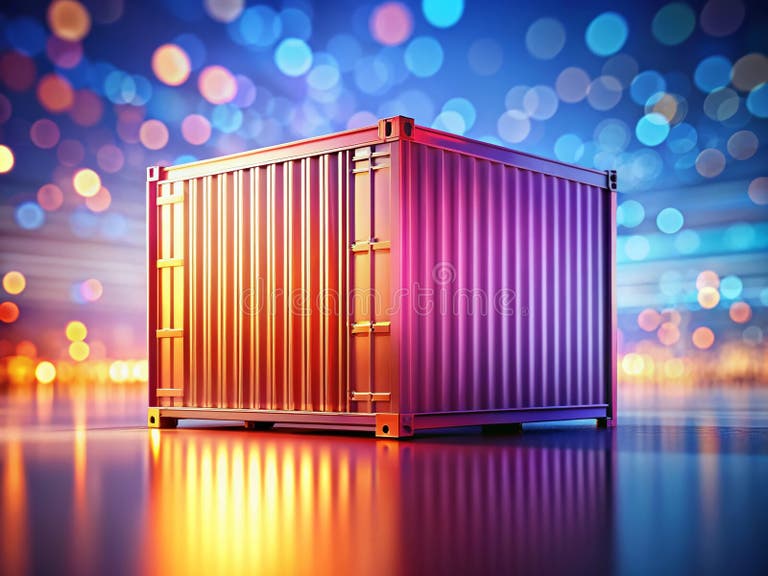 Realistic 3D Model of a Cargo Container on a Pristine White Background ...