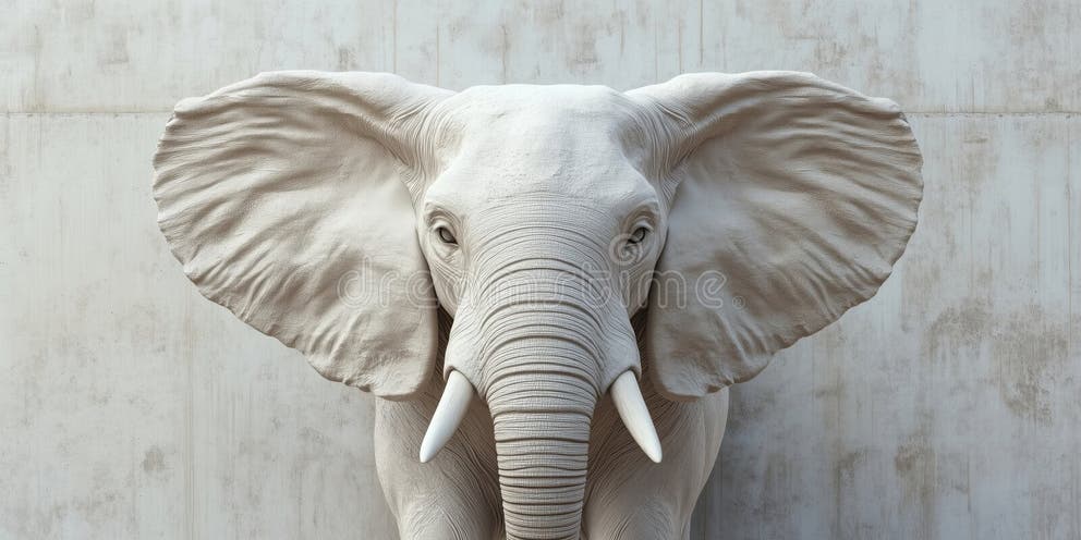 Realistic 3D Model of Elephant with Detailed Features and Textures ...