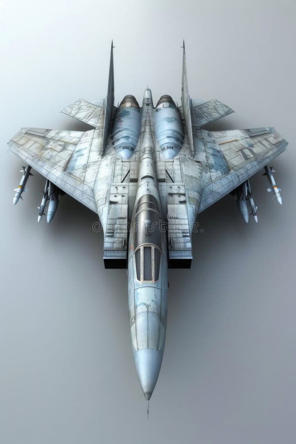 Realistic 3D Model of a Fighter Jet. Stock Illustration - Illustration ...