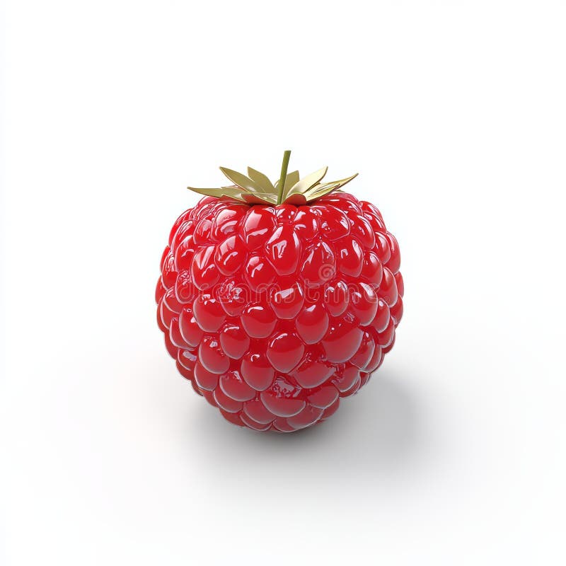 A Realistic 3D Model of a Raspberry, Isolated on a Transparent ...