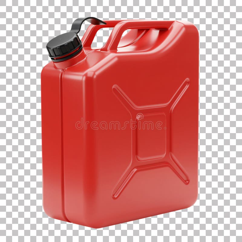 Realistic 3D Model of a Red Fuel Can Stock Illustration - Illustration ...