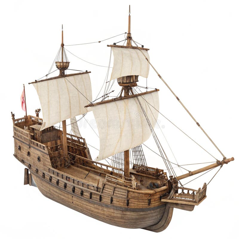 Ship Fluyt 3D modeling stock illustration. Illustration of ship - 366248978