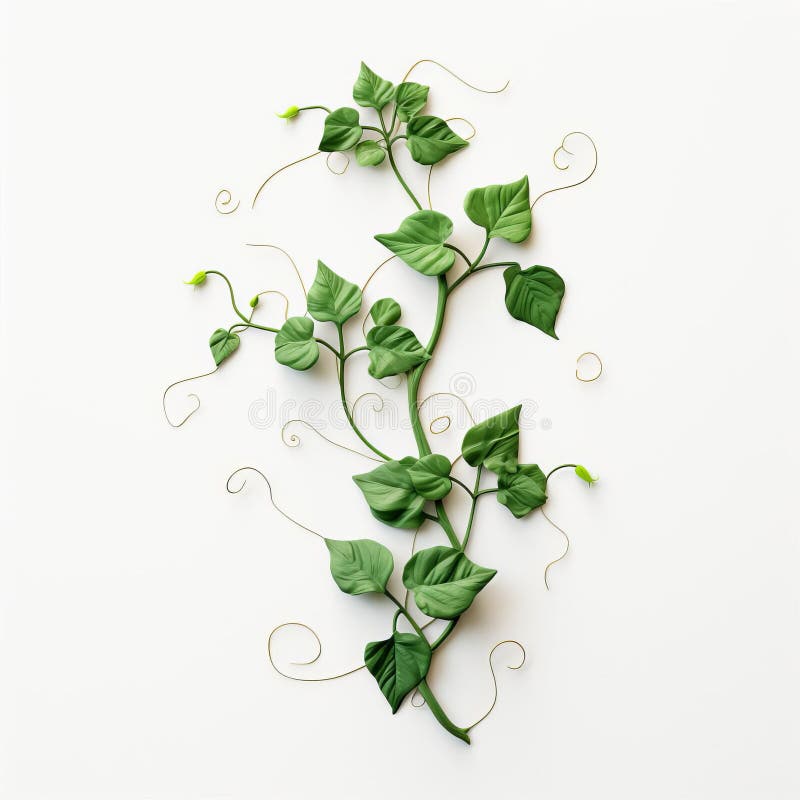 Realistic 3d Model of Single Ivy Wild Flower on White Stock ...
