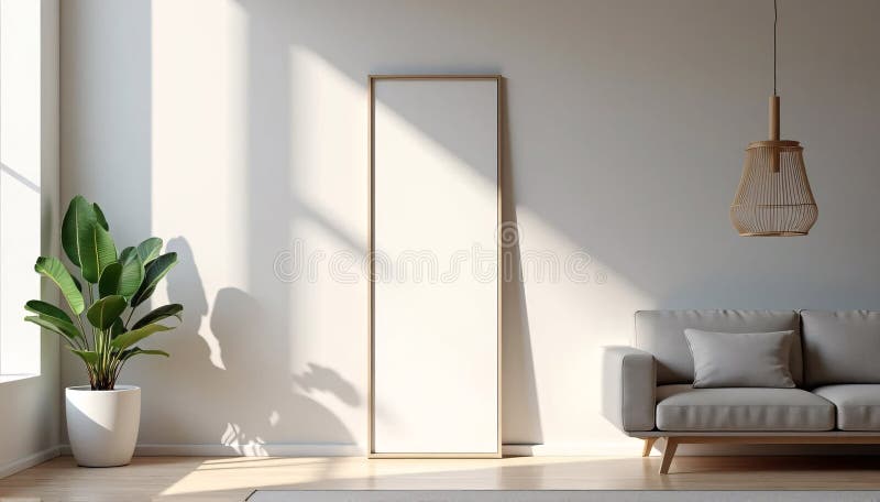 A Realistic 3D Model of a Vertical Banner for Mockup Advertisement in a ...