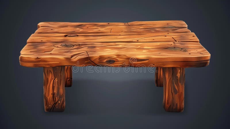Realistic 3D Modern Illustration of Real Wood Tabletop Angle ...