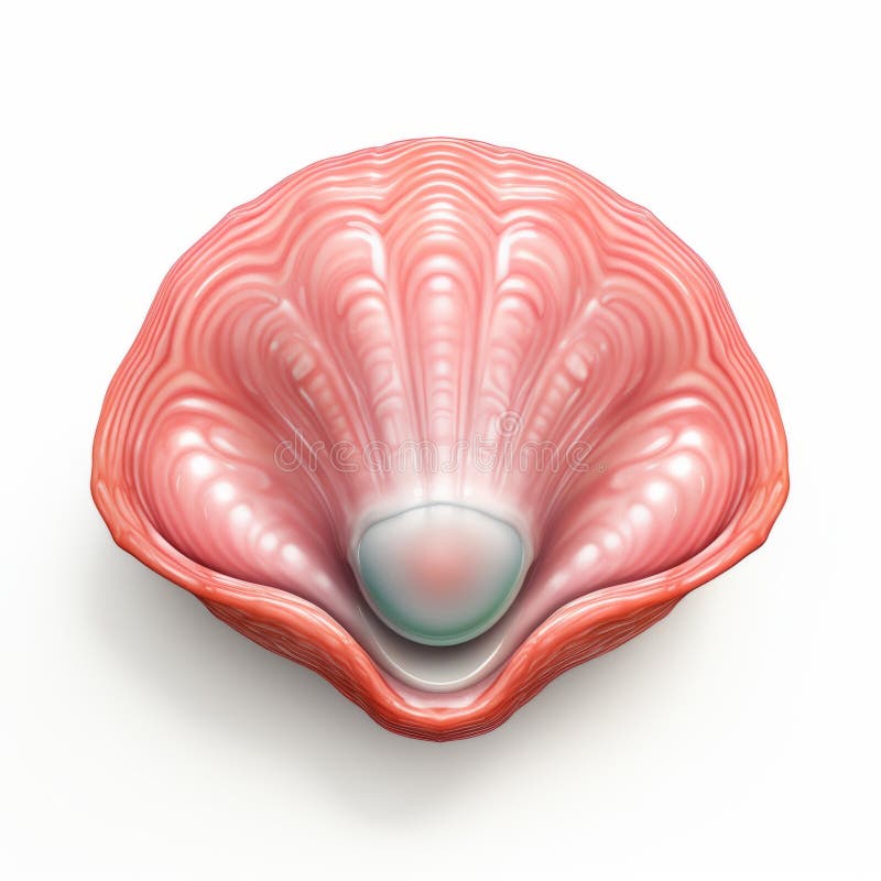 Realistic 3d Mollusk Shell Renderings in Natural Colors on White ...
