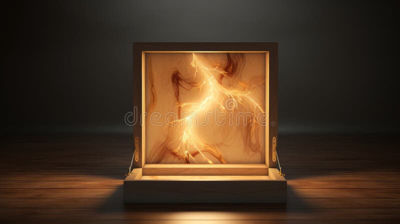 Realistic 3d open box stock illustration. Illustration of softly ...