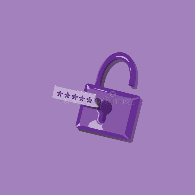 Realistic 3d Padlock Design, Lock with Password. Personal Data ...