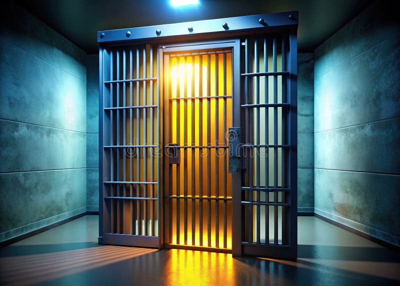 Realistic 3D Prison Cell Door a Visual Representation of Justice ...