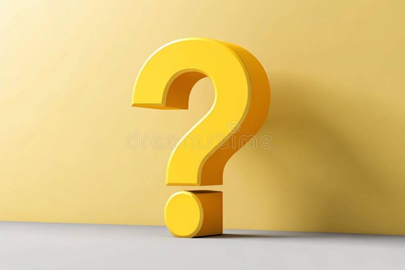 Realistic 3d Yellow Question Mark Illustration Stock Illustration ...