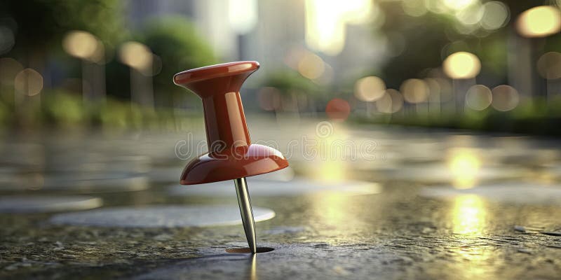 Realistic 3D Red Pin Location Marker for Digital Maps and Navigation ...