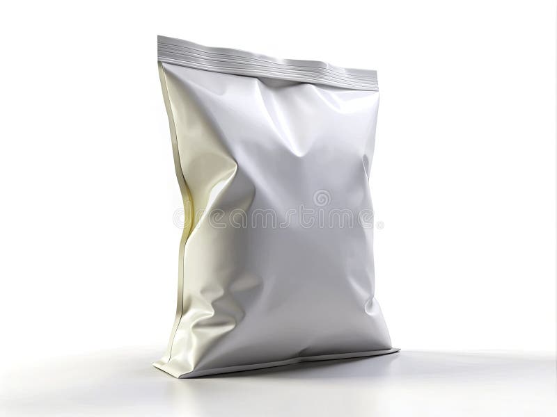 Realistic 3D Render of a Blank Crisp Packet Mockup â€ Ideal for Food ...