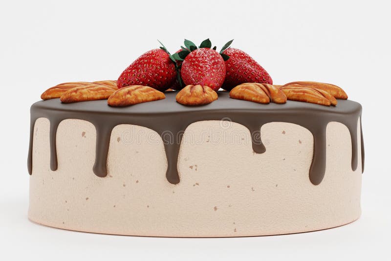 3d Render of Cake stock illustration. Illustration of dark - 183283965