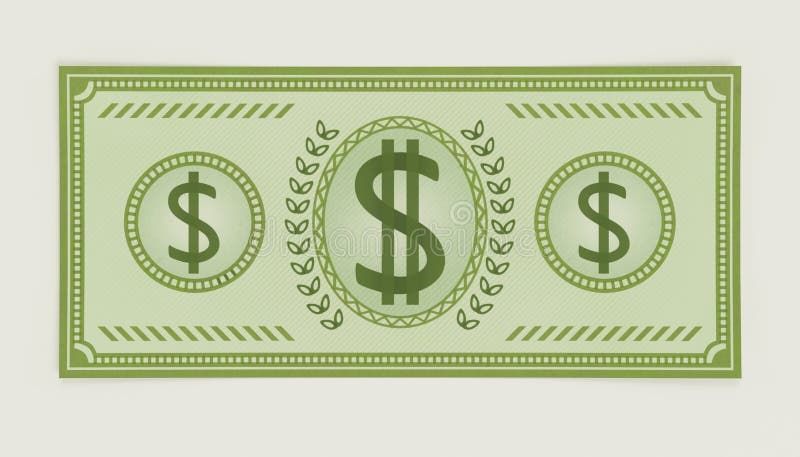 3D Render of Cartoon Money stock illustration. Illustration of paper ...