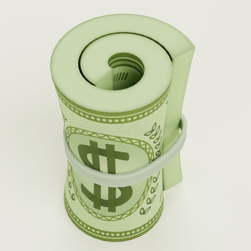 3D Render of Cartoon Money stock illustration. Illustration of cartoon ...