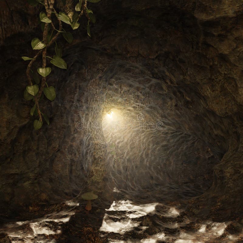 3D Render of Cave stock illustration. Illustration of render - 219786465