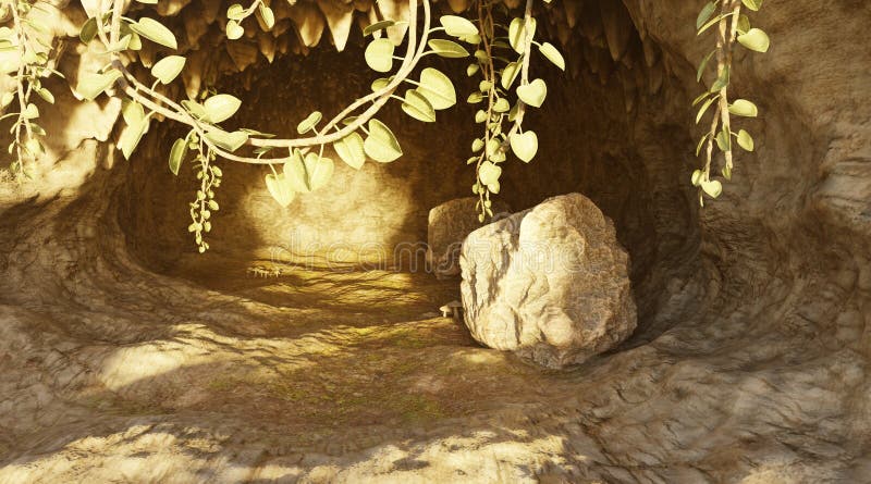 3D Render of Cave stock illustration. Illustration of render - 219786476