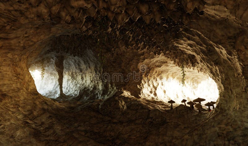 3D Render of Cave stock illustration. Illustration of cavern - 219786492
