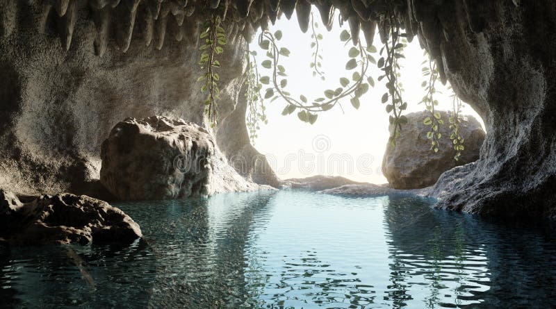 3D Render of Cave stock photo. Image of dark, hole, dungeon - 219871500