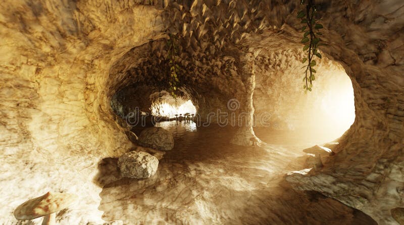 3D Render of Cave stock image. Image of grotto, environment - 219871493