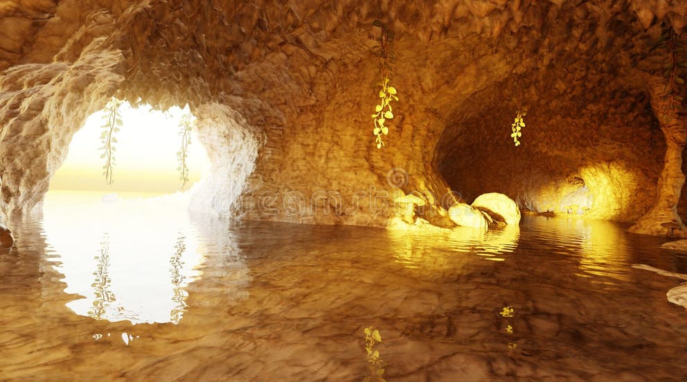 3D Render of Cave stock photo. Image of mountain, grotto - 219871506