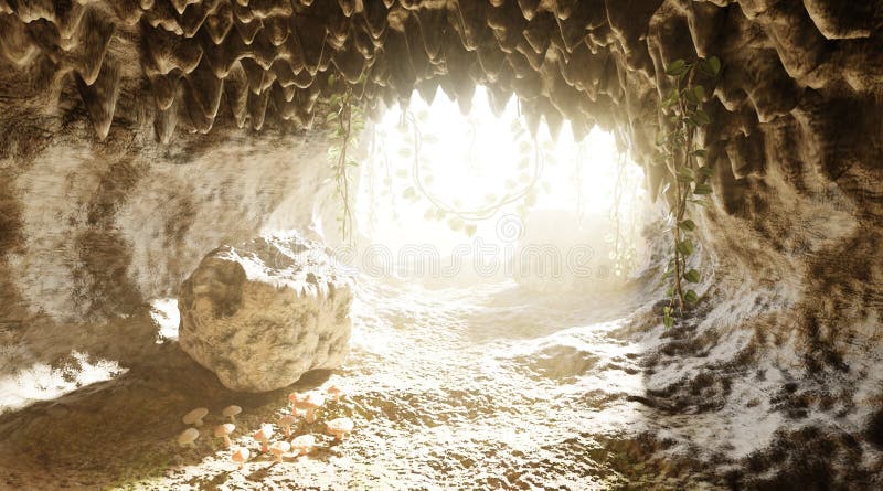 3D Render of Cave stock illustration. Illustration of dark - 219934196
