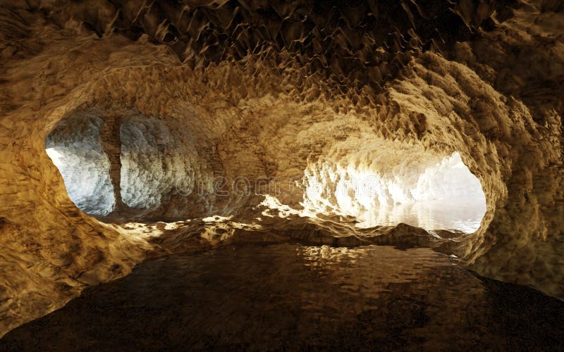 3D Render of Cave stock illustration. Illustration of realistic - 219995238