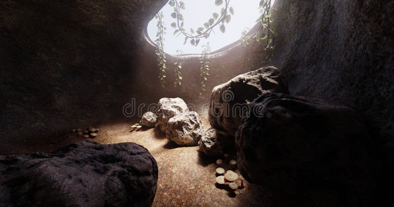 3D Render of Cave stock illustration. Illustration of cavern - 220311068