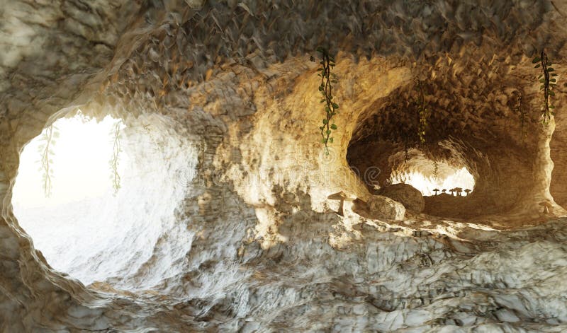 3D Render of Cave stock illustration. Illustration of damp - 220222981