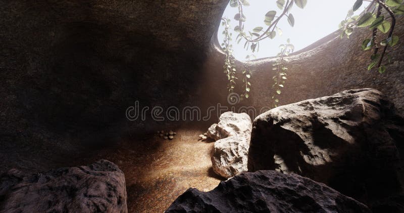 3D Render of Cave stock illustration. Illustration of stone - 220321660