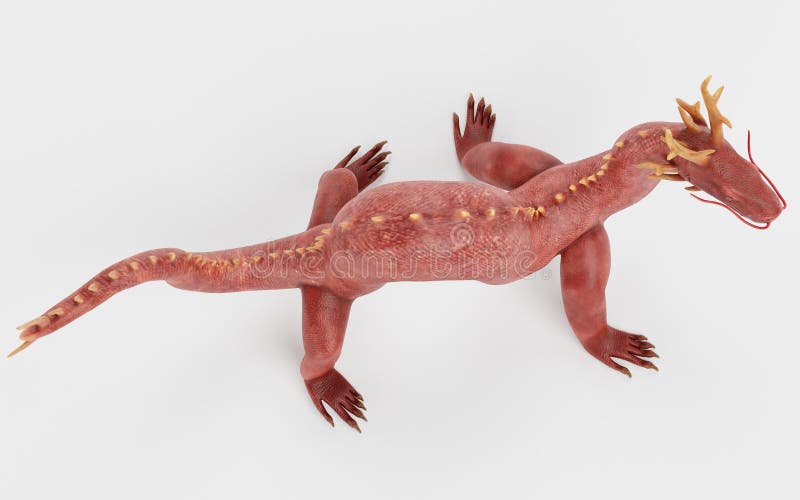3D Render of Chinese Dragon Stock Illustration - Illustration of ...
