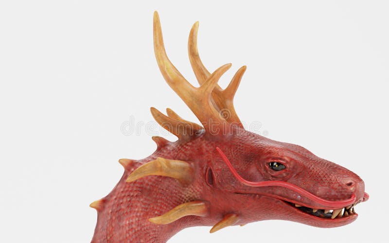 3D Render of Chinese Dragon Stock Illustration - Illustration of ...