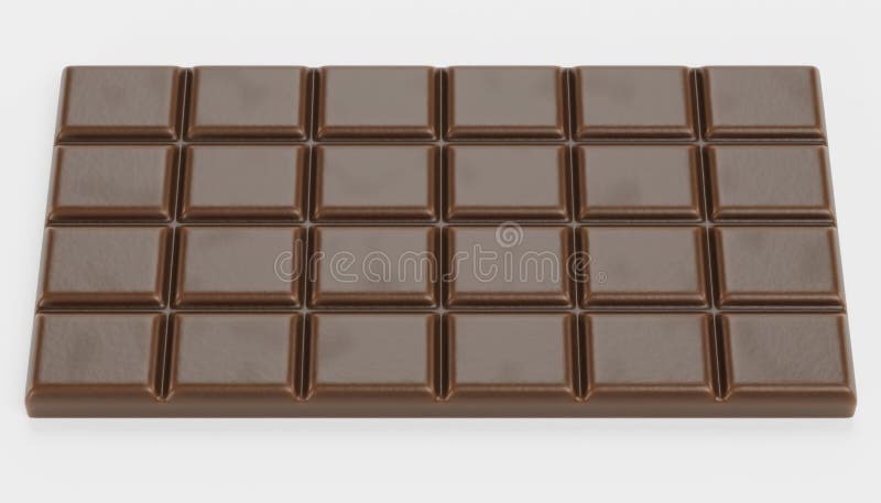 3D Render of Chocolate Bar stock illustration. Illustration of ...