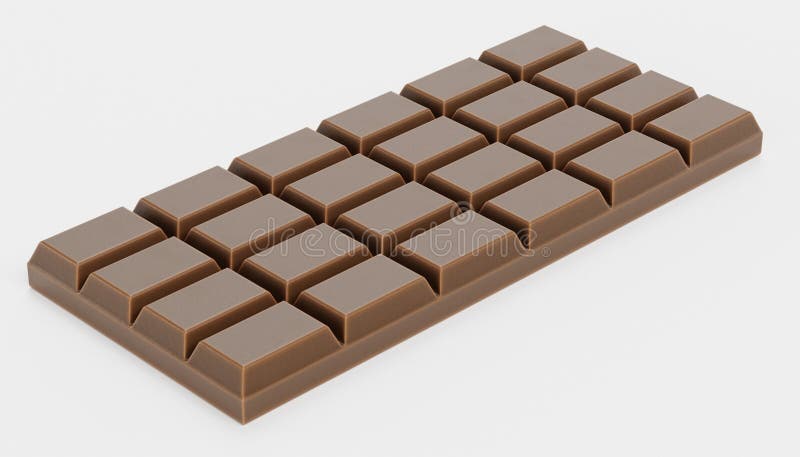 3D Render of Chocolate Bar stock illustration. Illustration of ...