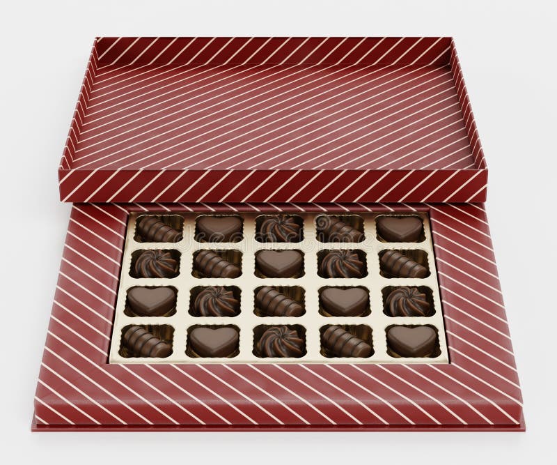 3D Render of Chocolate Box stock illustration. Illustration of sweet ...