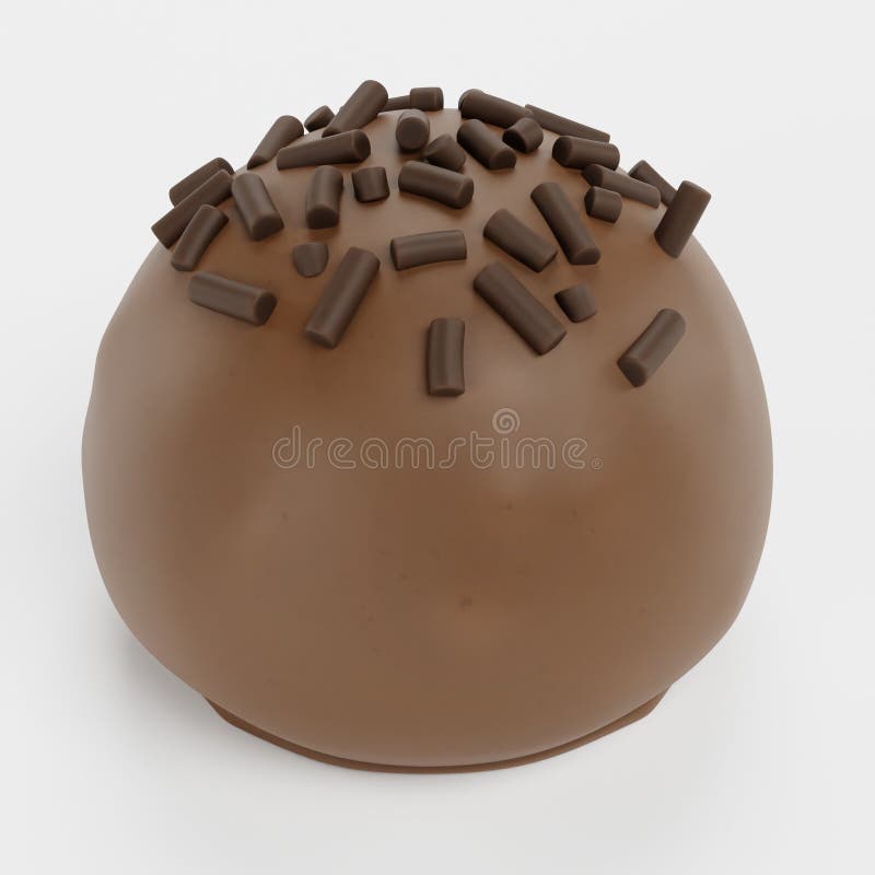 3D Render of Chocolate Candy Stock Illustration - Illustration of sugar ...