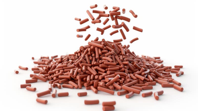 Realistic 3D Render of Chocolate Sprinkles Falling on a White ...