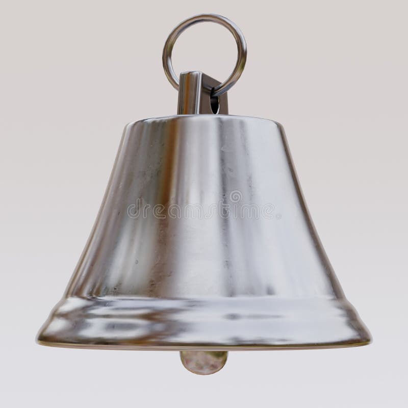 3D Render of Christmas Bell Stock Illustration - Illustration of ...