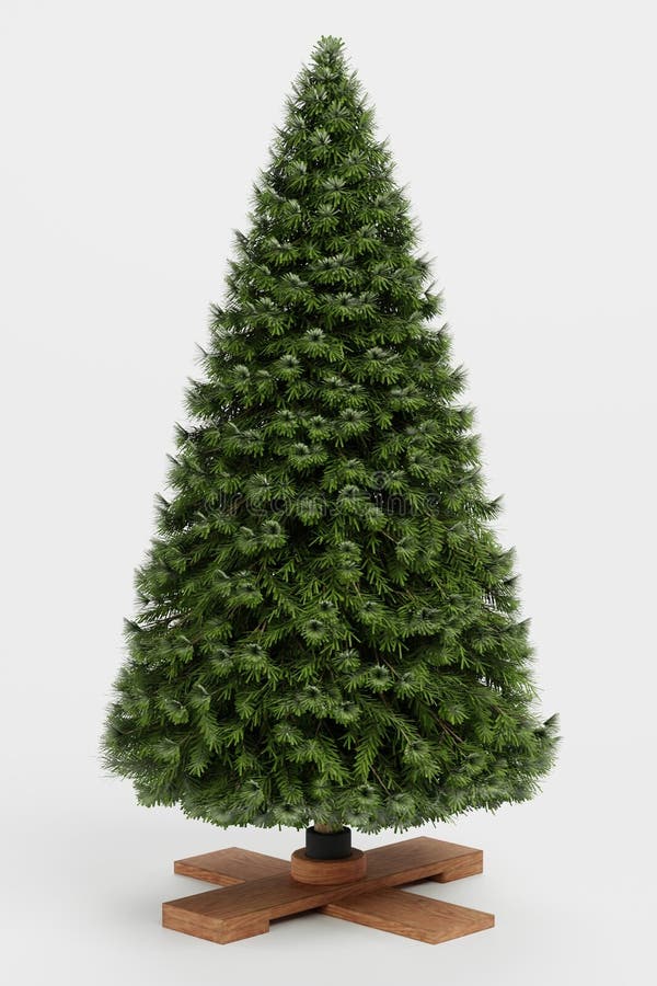 3D Render of Christmas Tree Stock Illustration - Illustration of ...