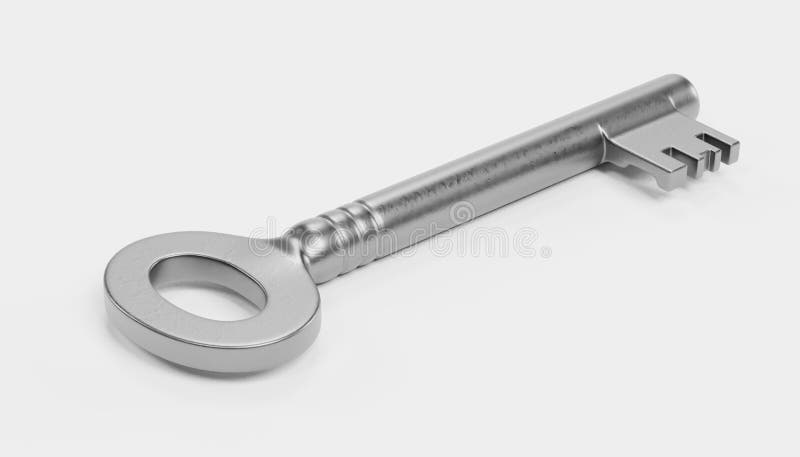 3D Render of Classic Old Key Stock Illustration - Illustration of house ...