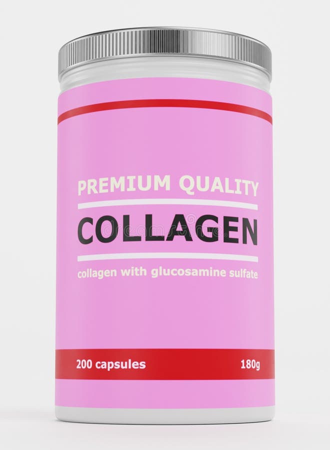 3D Render of Collagen stock illustration. Illustration of skin - 299243103