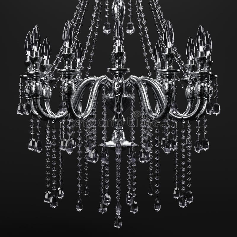 3d Render of Crystal Chandelier Stock Illustration - Illustration of ...