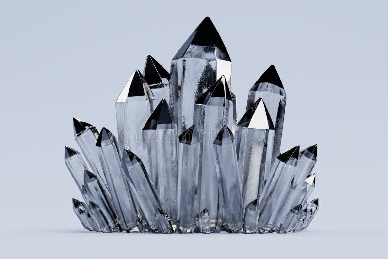 3d Render of Crystals stock illustration. Illustration of crystals ...