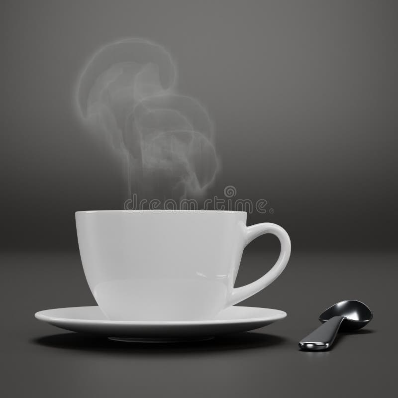 3D Render of Cup of Coffee stock illustration. Illustration of drink ...
